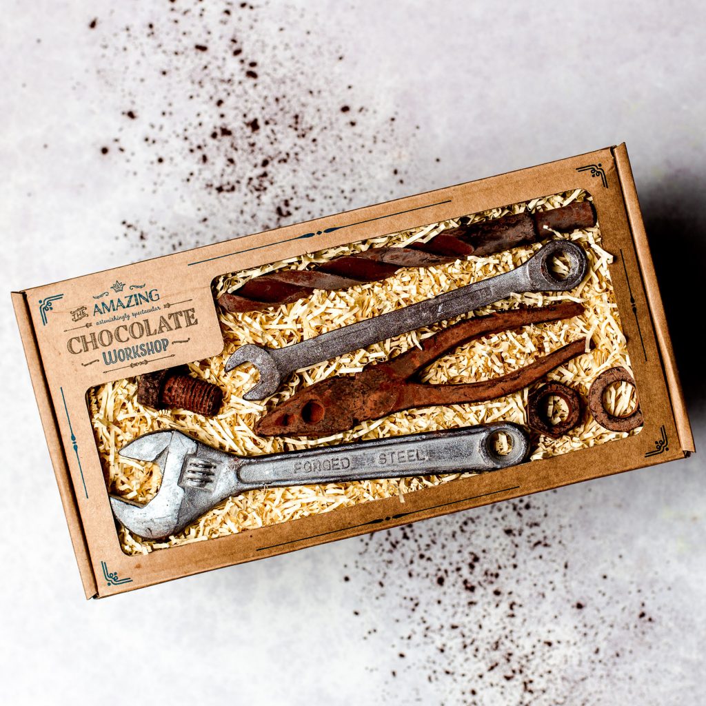 The Original Chocolate Tool Kit Gift Box – Adjustable Spanner, Pliers ...